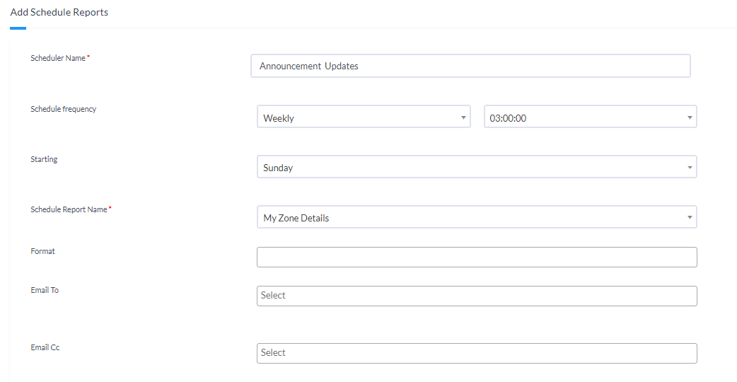 Report scheduling - Documentation - Jaze ISP Manager